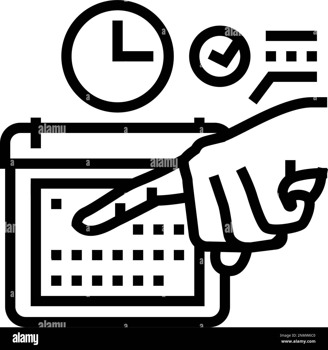 assign reasonable deadlines line icon vector illustration Stock Vector ...