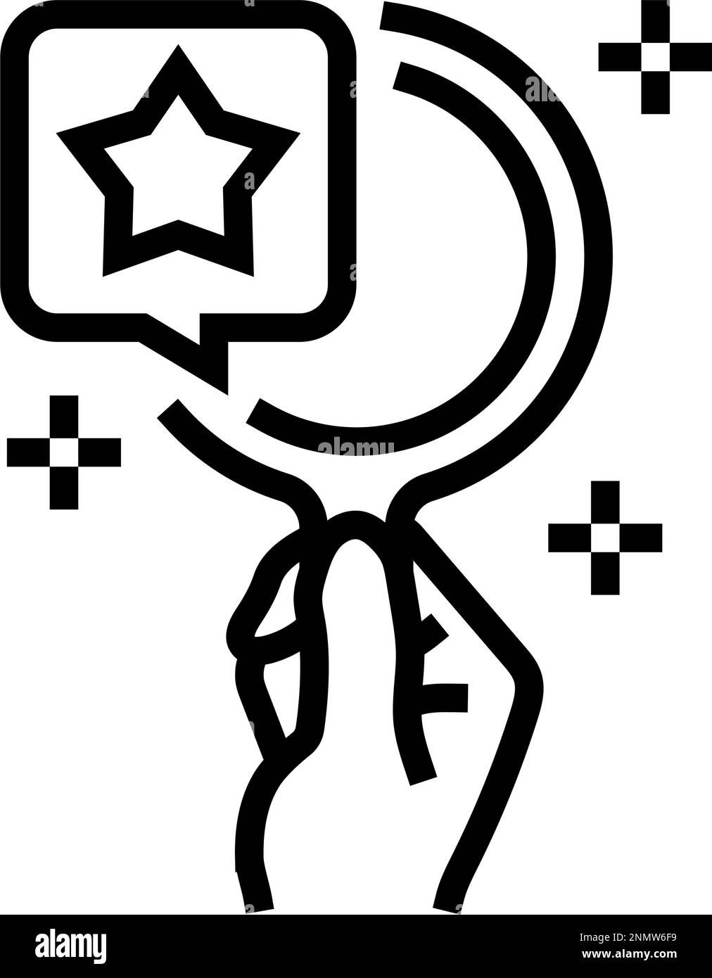 be confident person line icon vector illustration Stock Vector Image ...