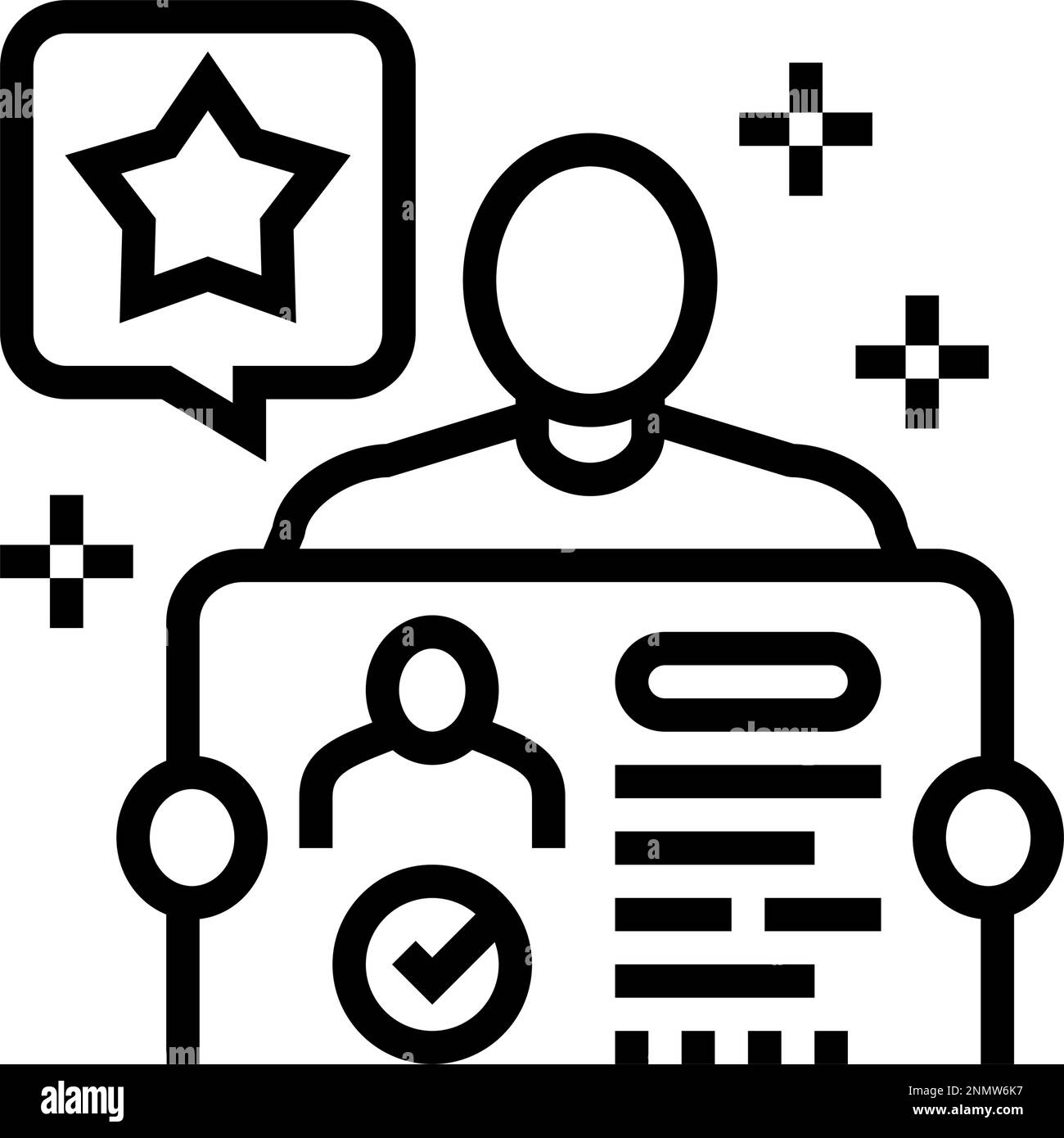 professional person line icon vector illustration Stock Vector Image ...