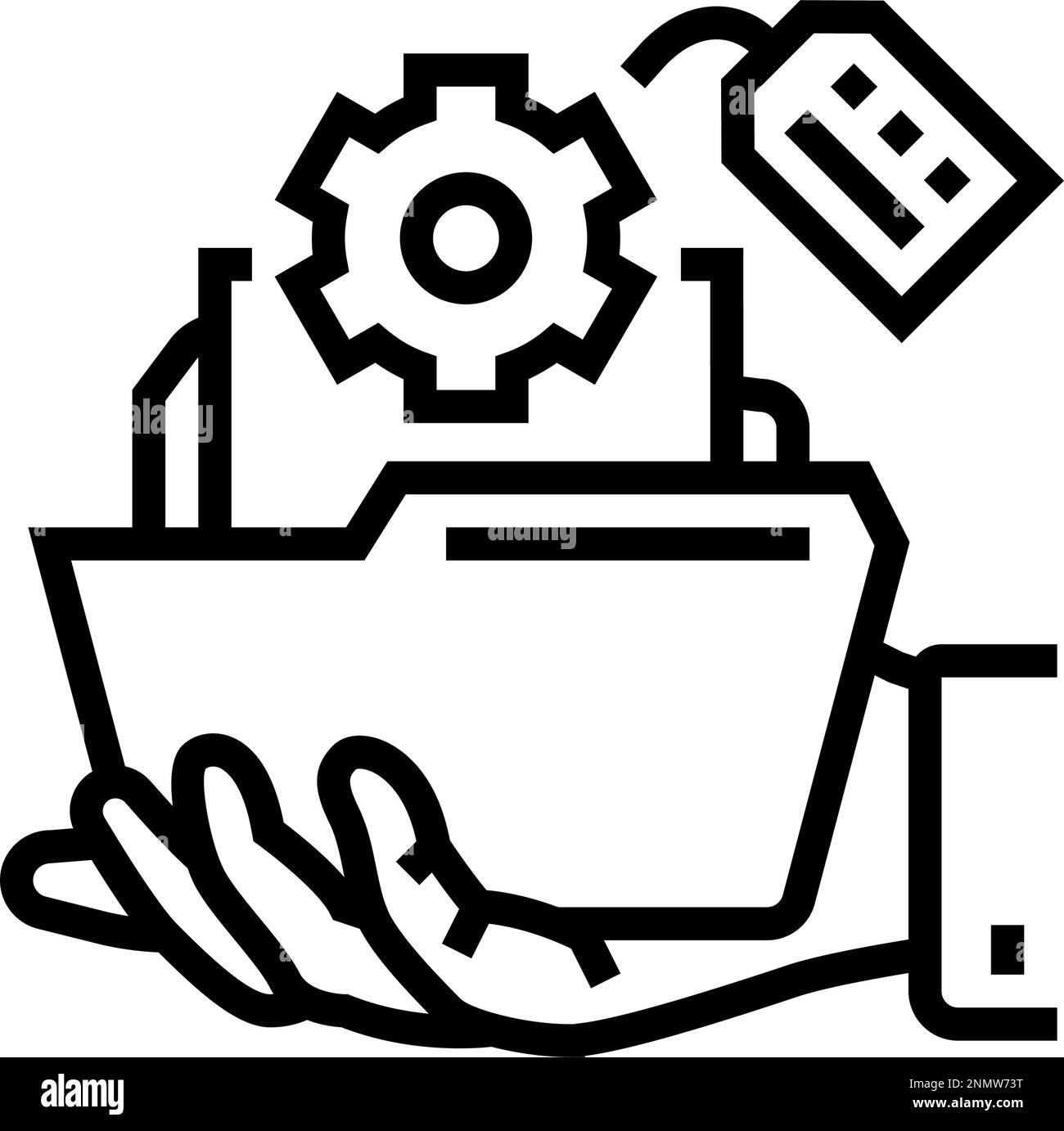 gain professional experience business line icon vector illustration ...