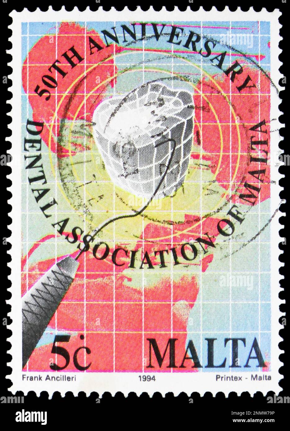 MOSCOW, RUSSIA - FEBRUARY 15, 2023: Postage stamp printed in Malta ...
