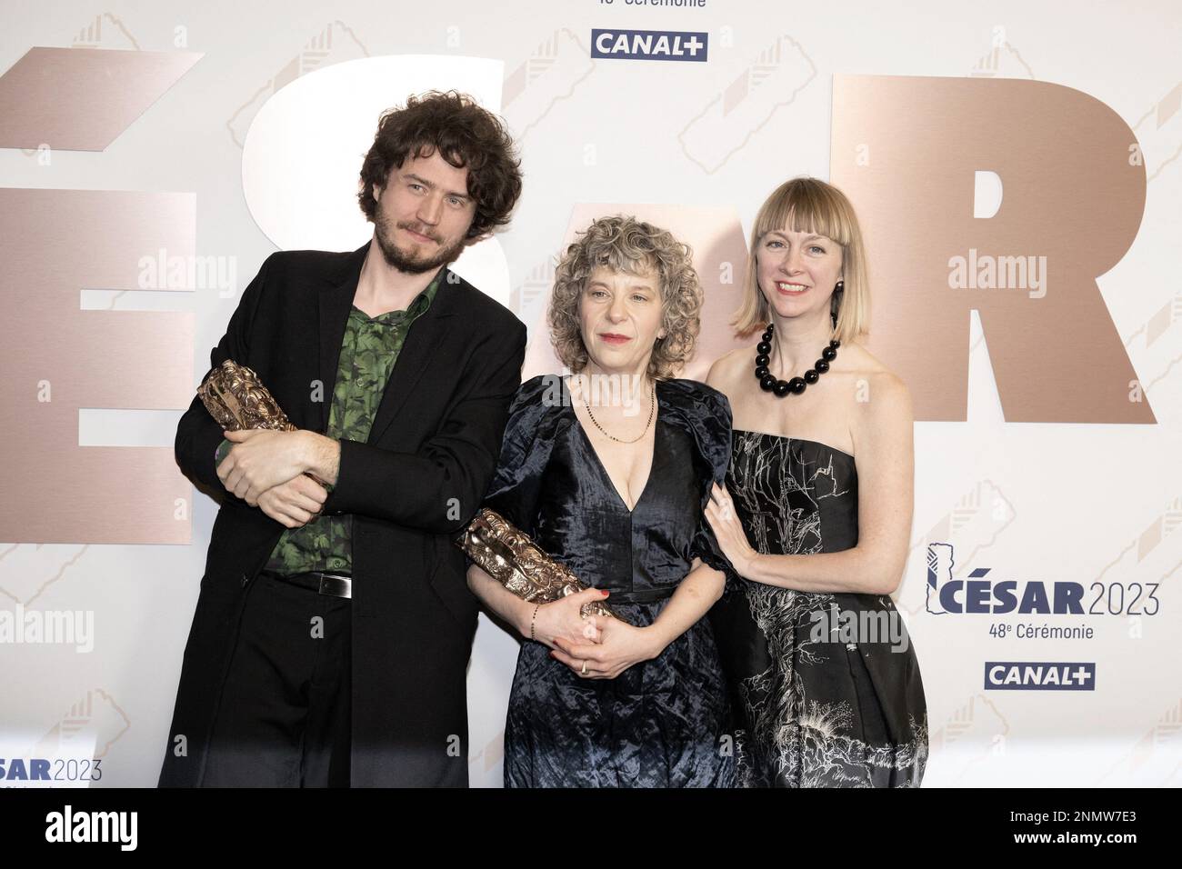Martin Bertier, Elisabeth Subrin and Helen Olive pose with the Best ...