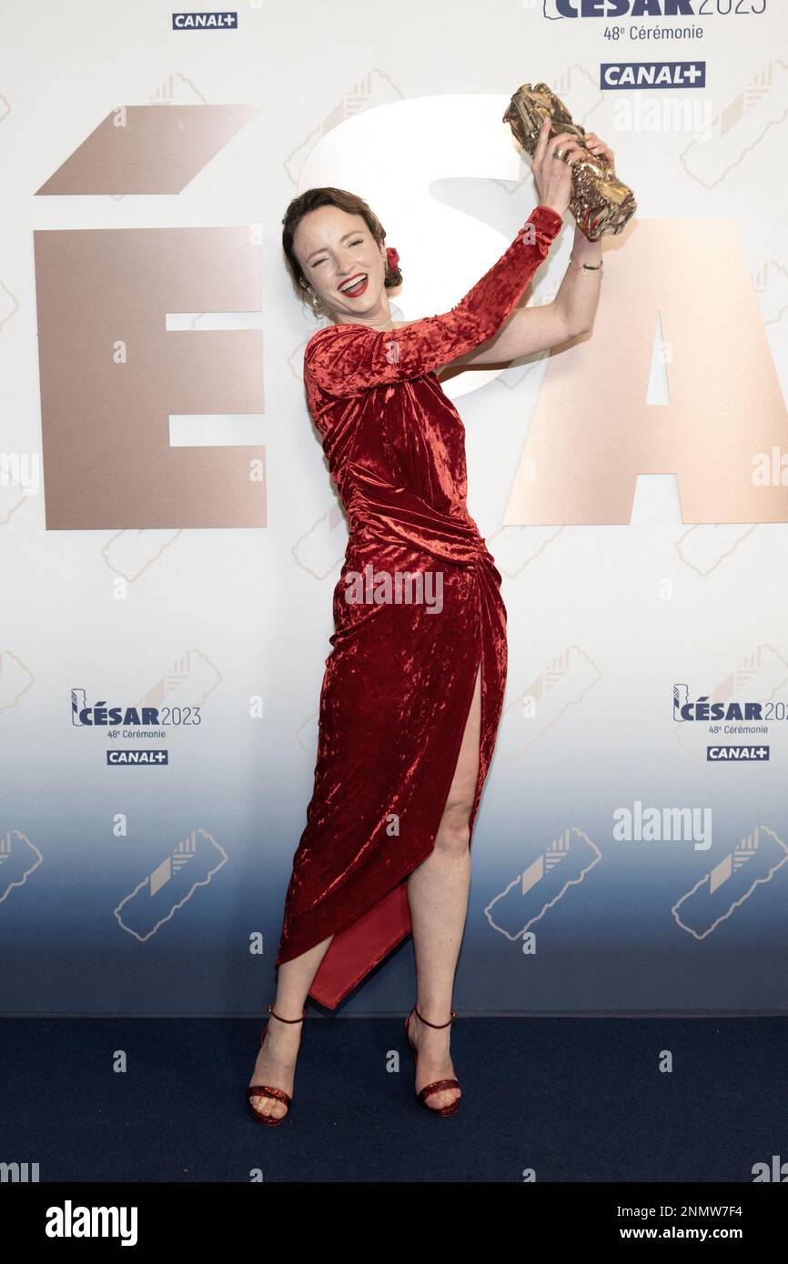 Irene Dresel poses with the Best original soundtrack Cesar Award for ...