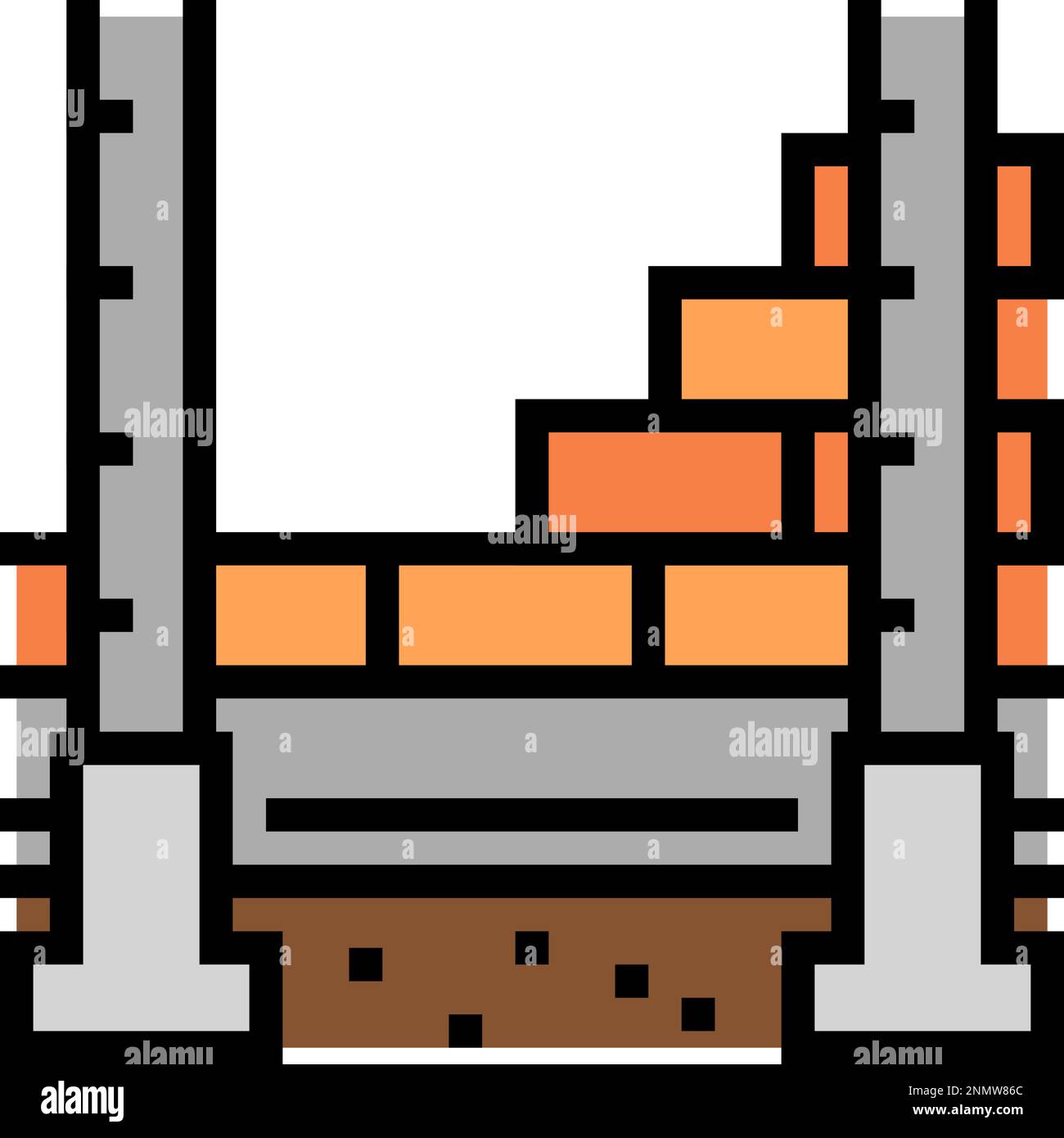 columns building structure color icon vector illustration Stock Vector ...