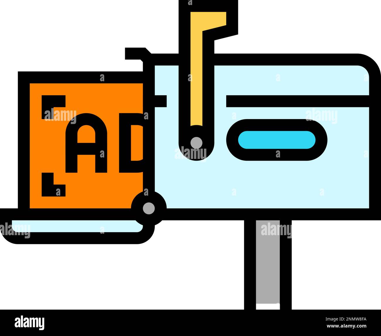 direct mail advertising color icon vector illustration Stock Vector ...