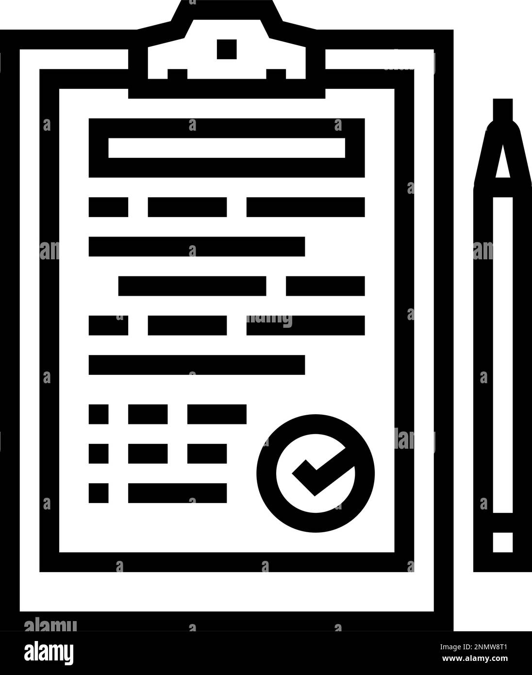 check document file line icon vector illustration Stock Vector Image ...