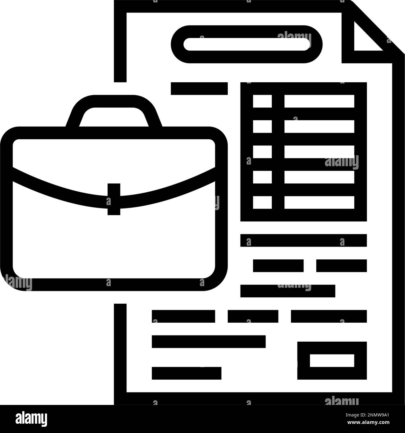 work document file line icon vector illustration Stock Vector Image ...