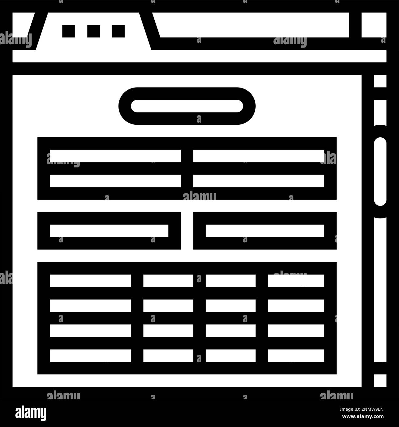 web form document paper line icon vector illustration Stock Vector Image & Art - Alamy