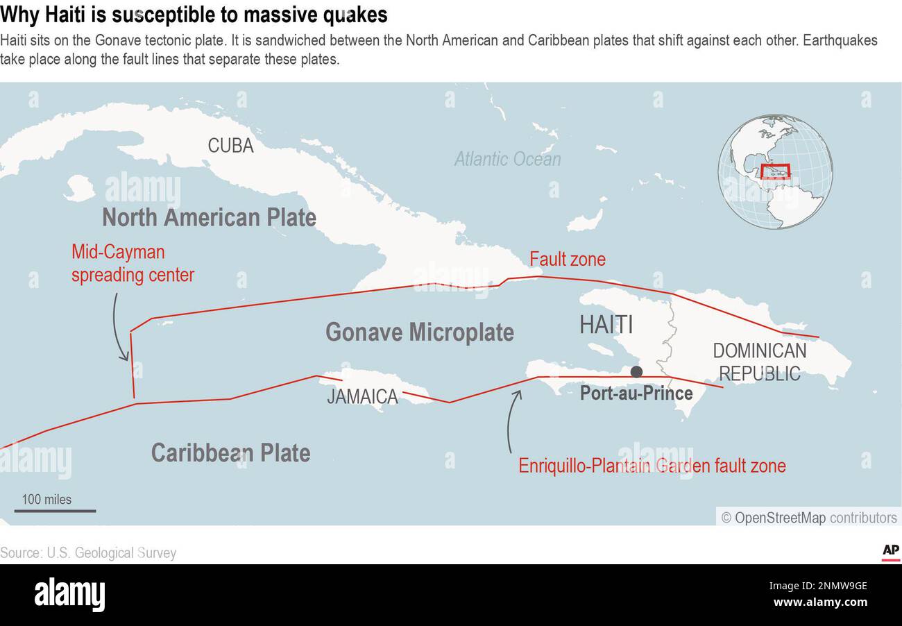 A map of the North American and Caribbean tectonic platesand fault ...