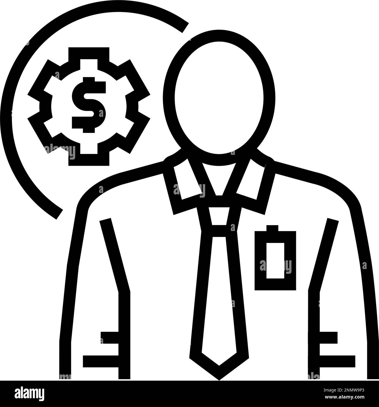 technical sales engineer worker line icon vector illustration Stock ...