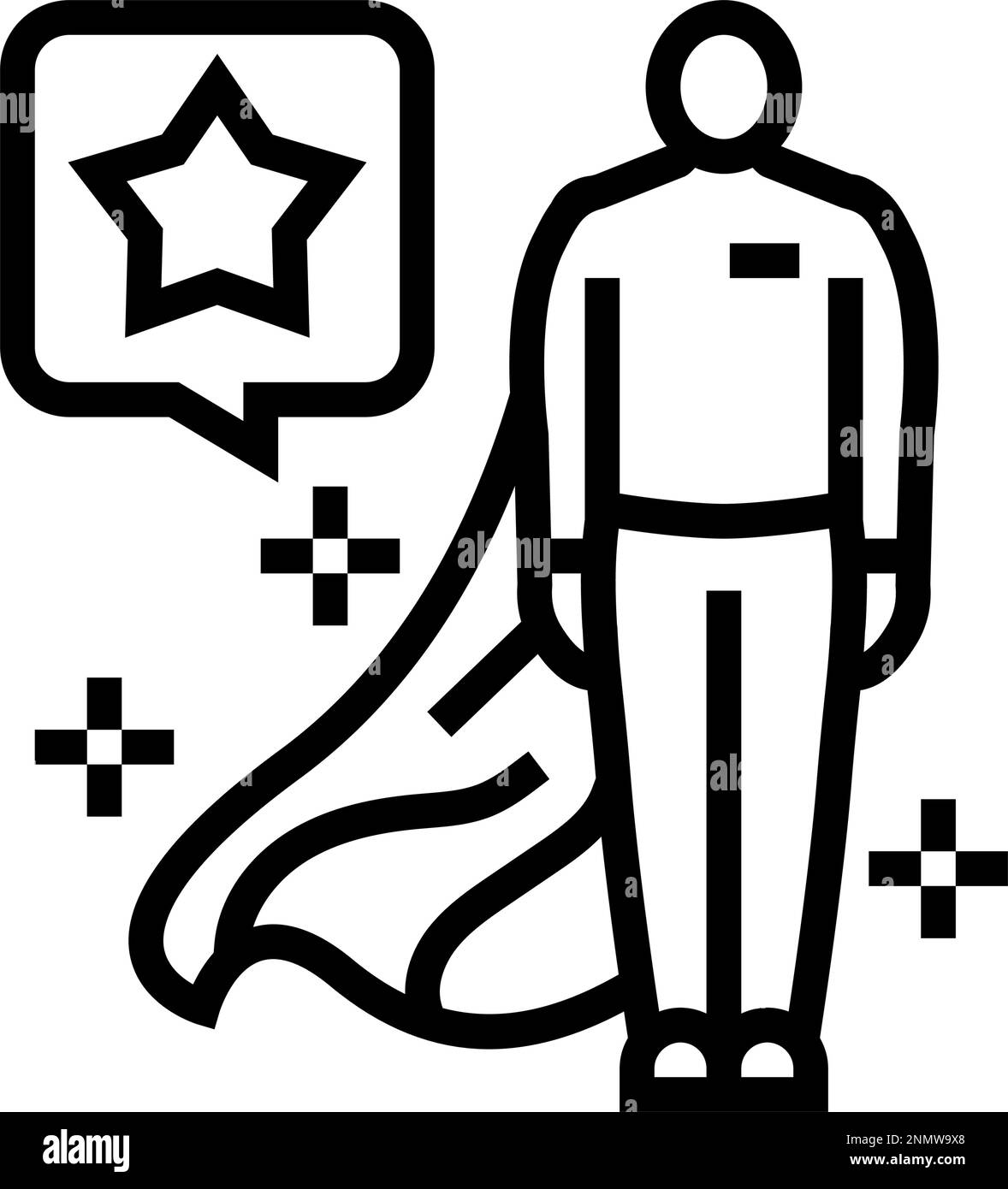 professional human line icon vector illustration Stock Vector Image ...