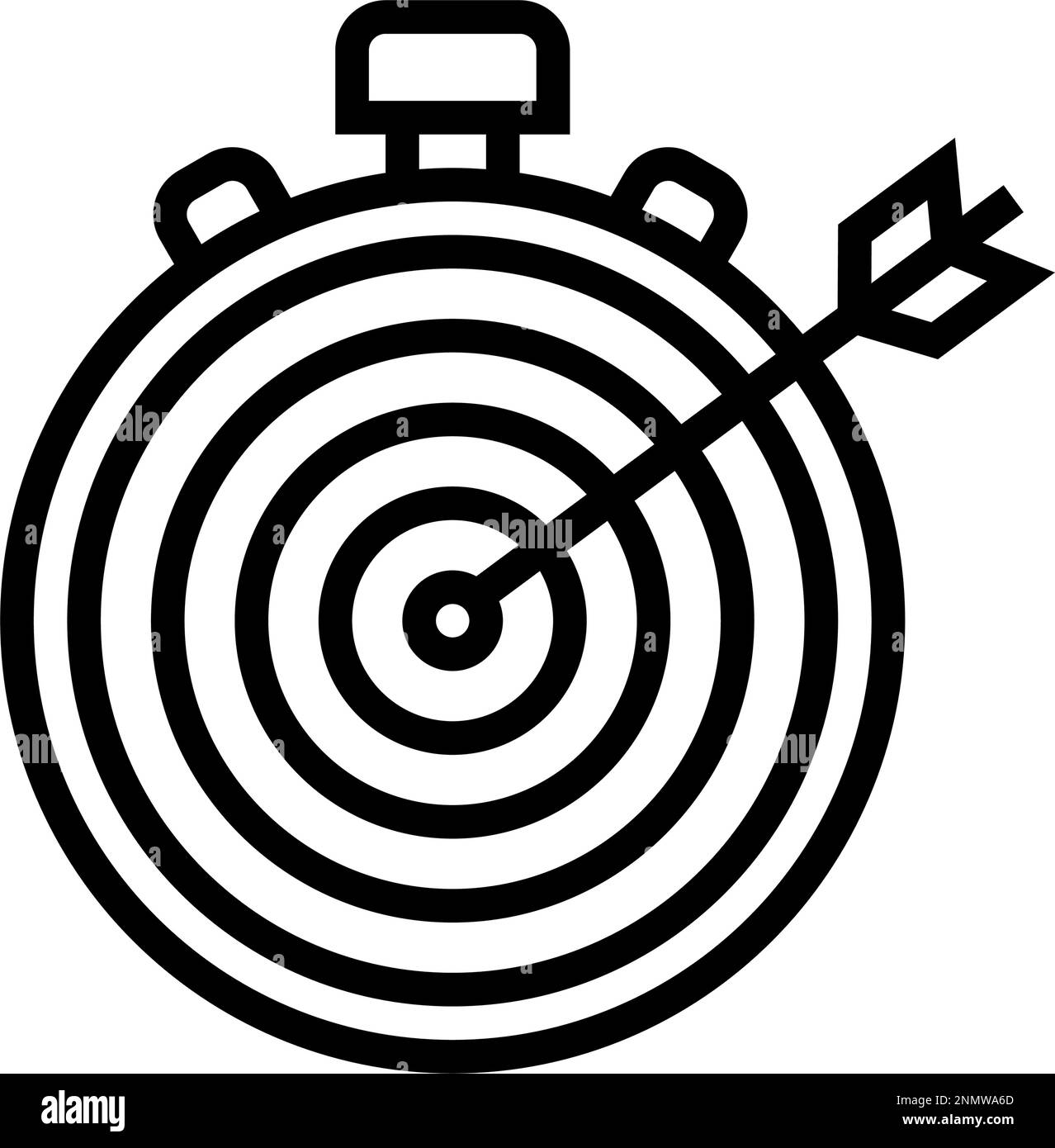 short term goals business line icon vector illustration Stock Vector ...