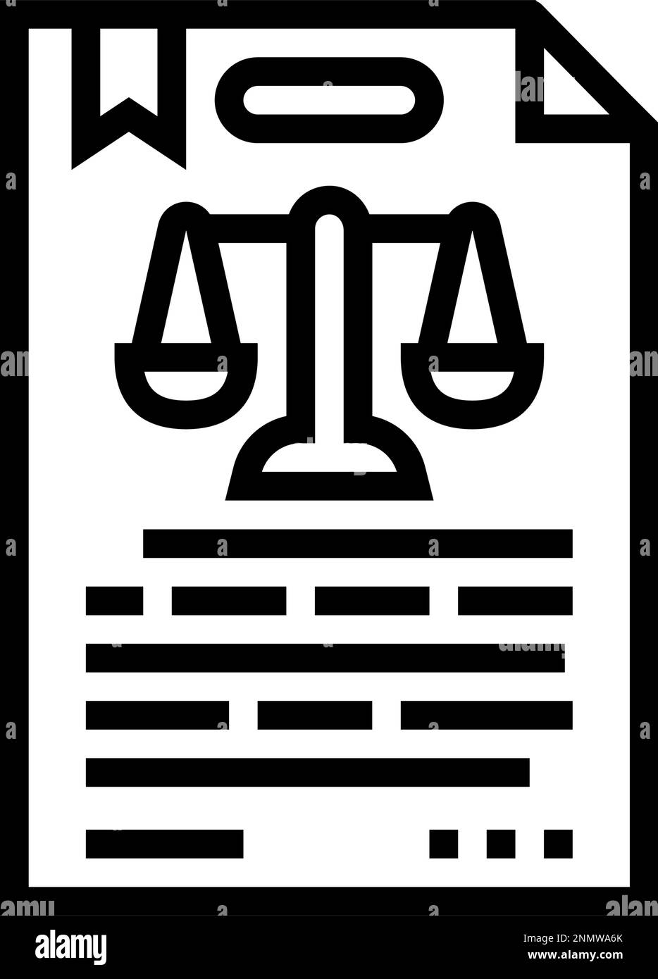 legal document paper line icon vector illustration Stock Vector Image ...