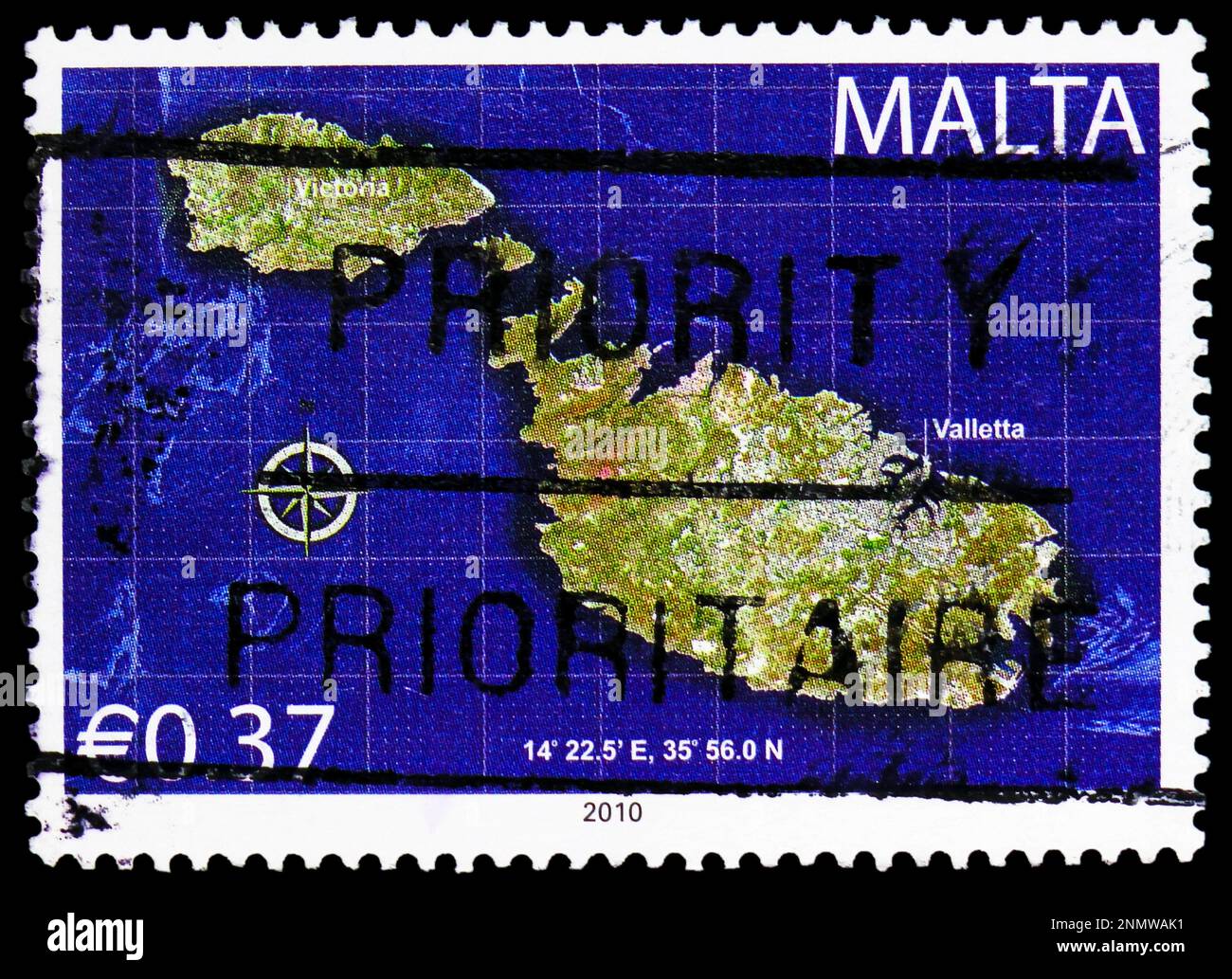 MOSCOW, RUSSIA - FEBRUARY 15, 2023: Postage stamp printed in Malta ...