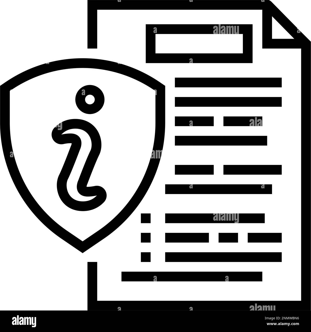 information document line icon vector illustration Stock Vector Image ...