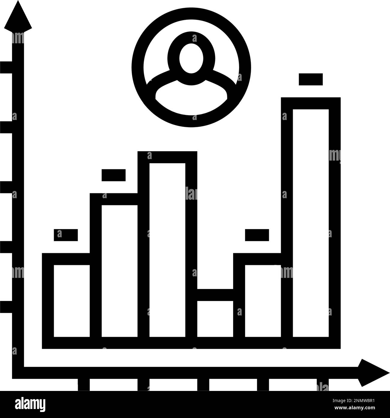 track your progress business line icon vector illustration Stock Vector ...
