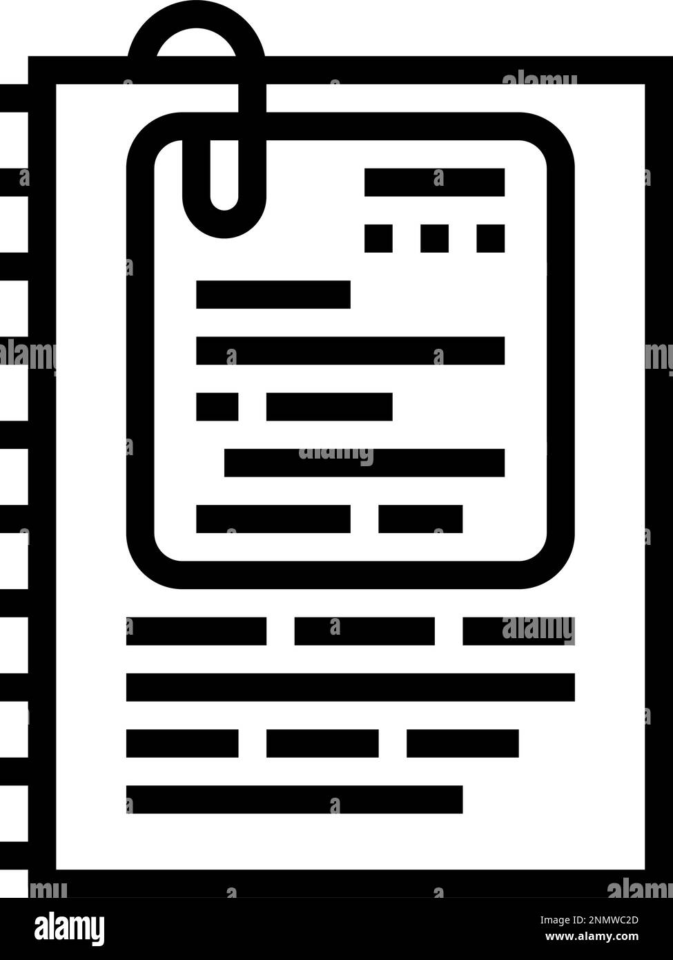note document paper line icon vector illustration Stock Vector Image ...