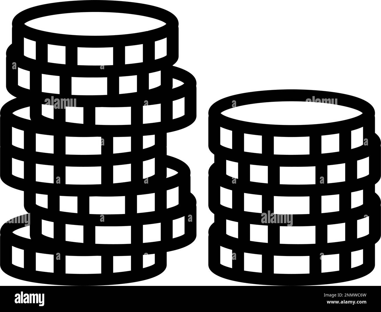 stack gold coin line icon vector illustration Stock Vector Image & Art ...