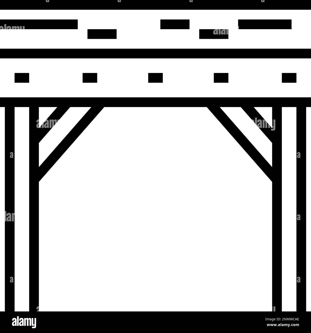 beams building house line icon vector illustration Stock Vector Image ...