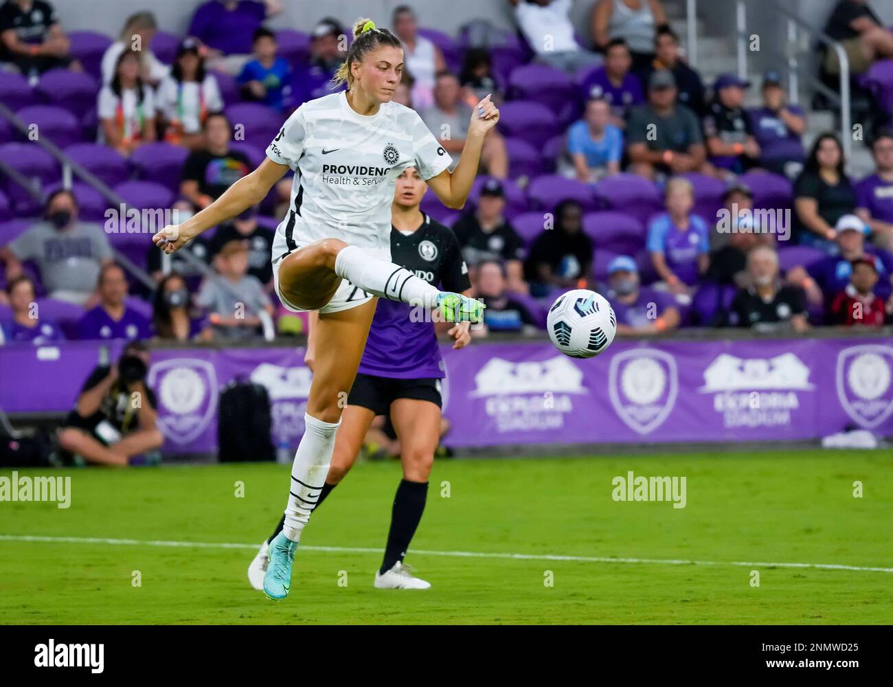 ORLANDO, FL - AUGUST 14: Portland Thorns FC defender Kelli Hubly (20 ...