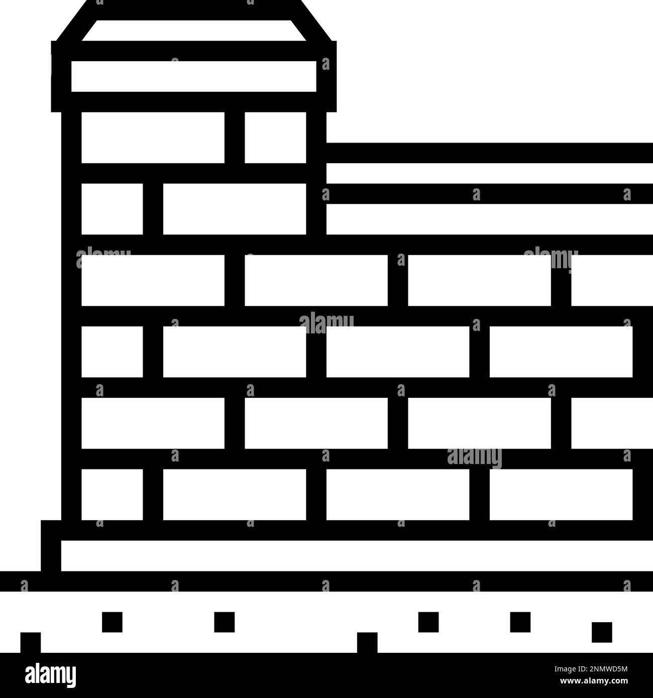 coping wall building house line icon vector illustration Stock Vector ...