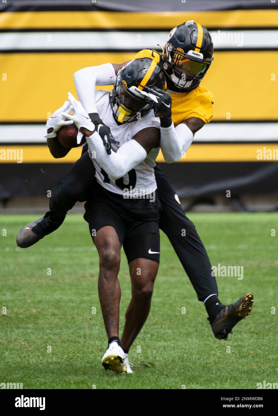 Pittsburgh Steelers wide receiver Diontae Johnson catches the ball ...
