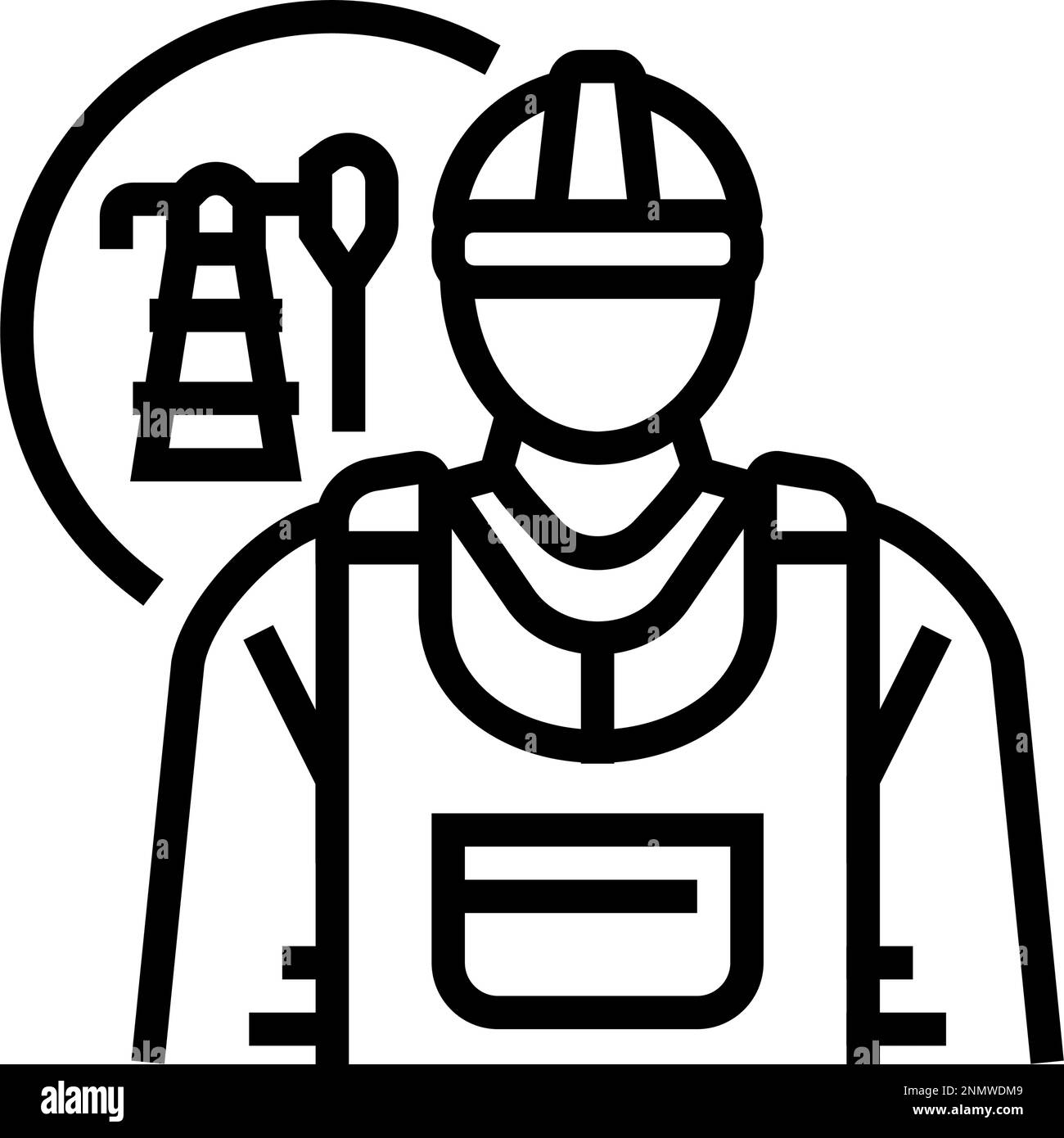 petroleum engineer technology line icon vector illustration Stock ...