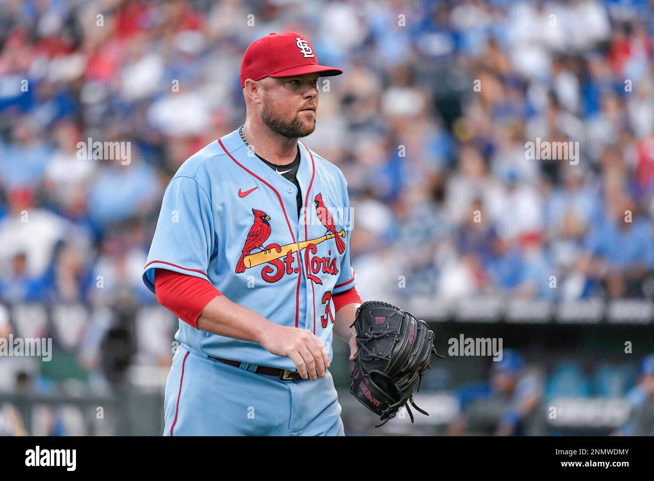 KANSAS CITY, MO - AUGUST 14: St. Louis Cardinals starting pitcher Jon ...