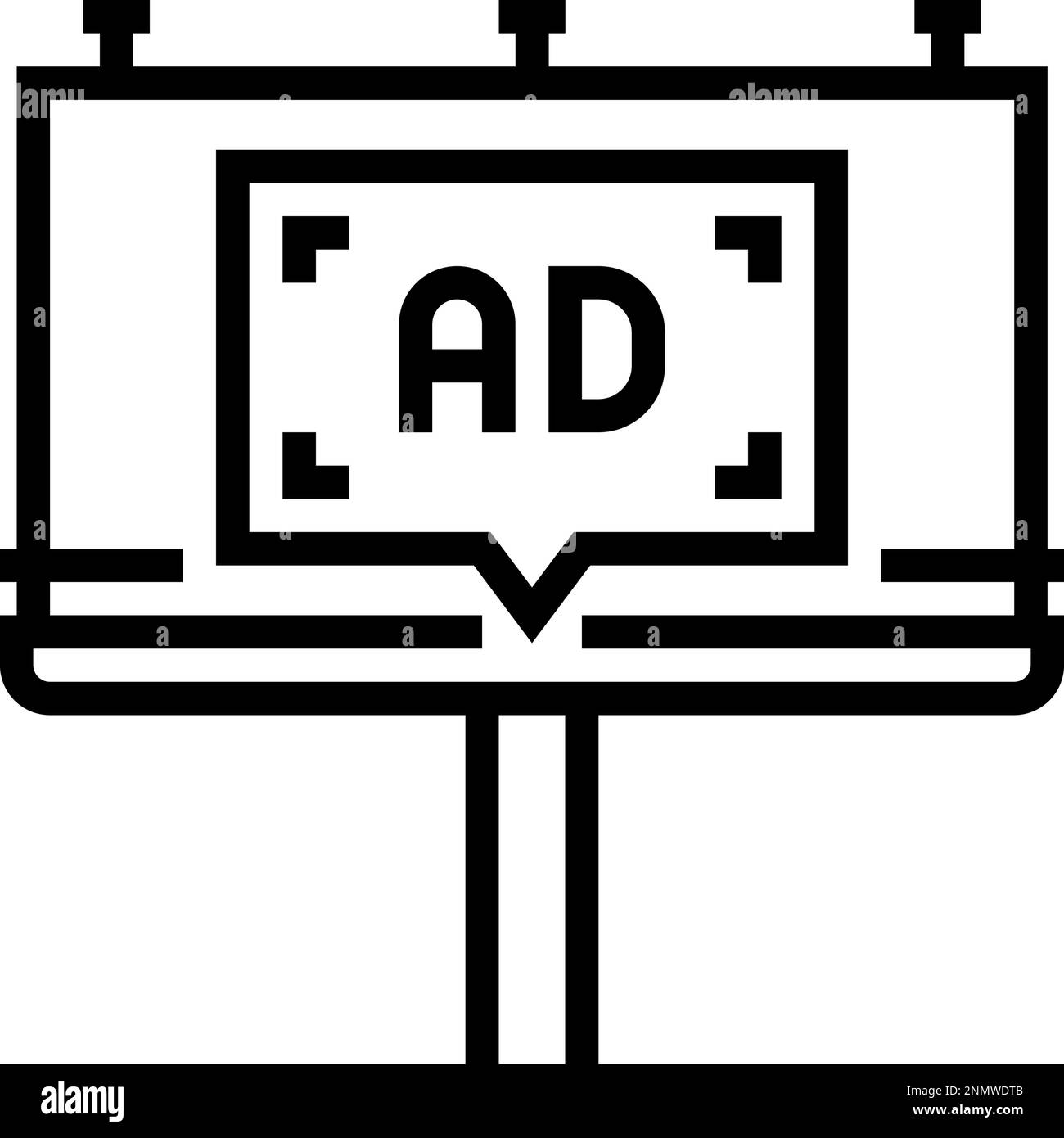 outdoor advertising line icon vector illustration Stock Vector Image ...