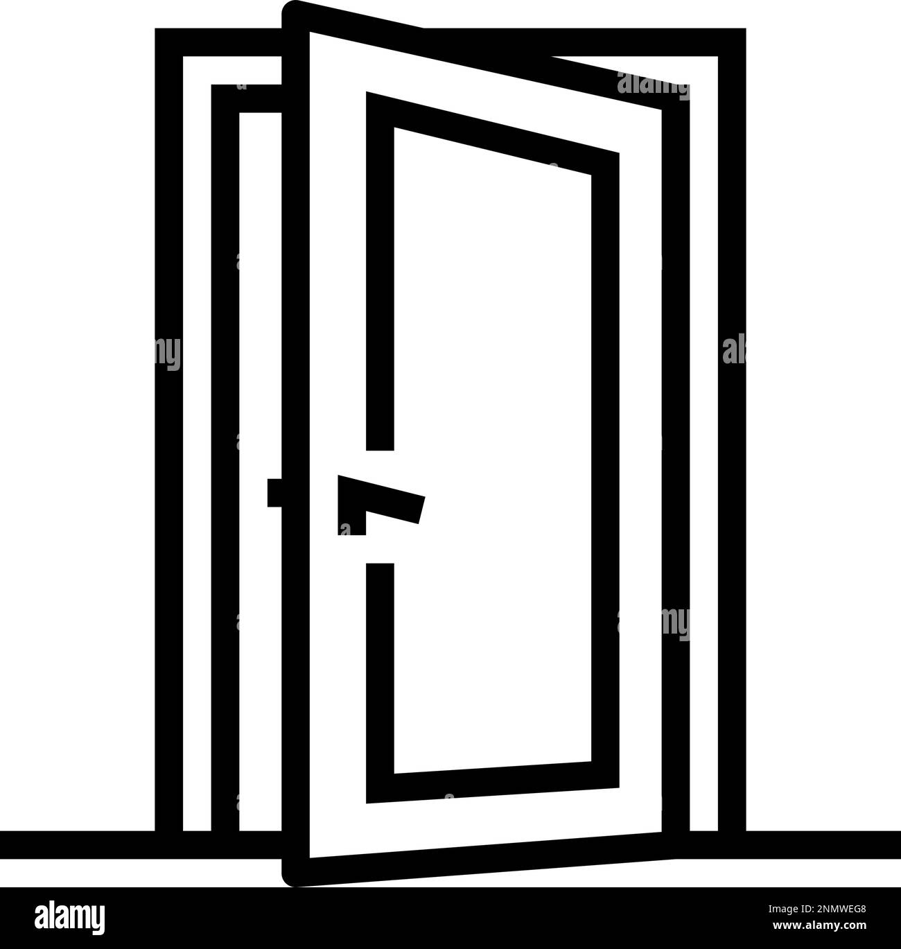 door building house line icon vector illustration Stock Vector Image ...