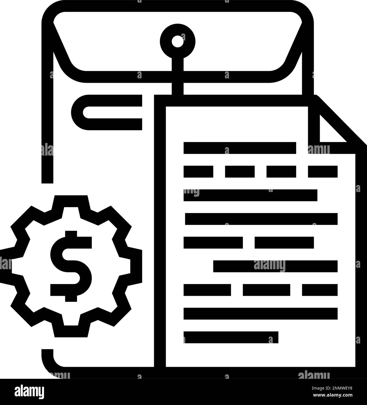 business document paper line icon vector illustration Stock Vector Image & Art - Alamy