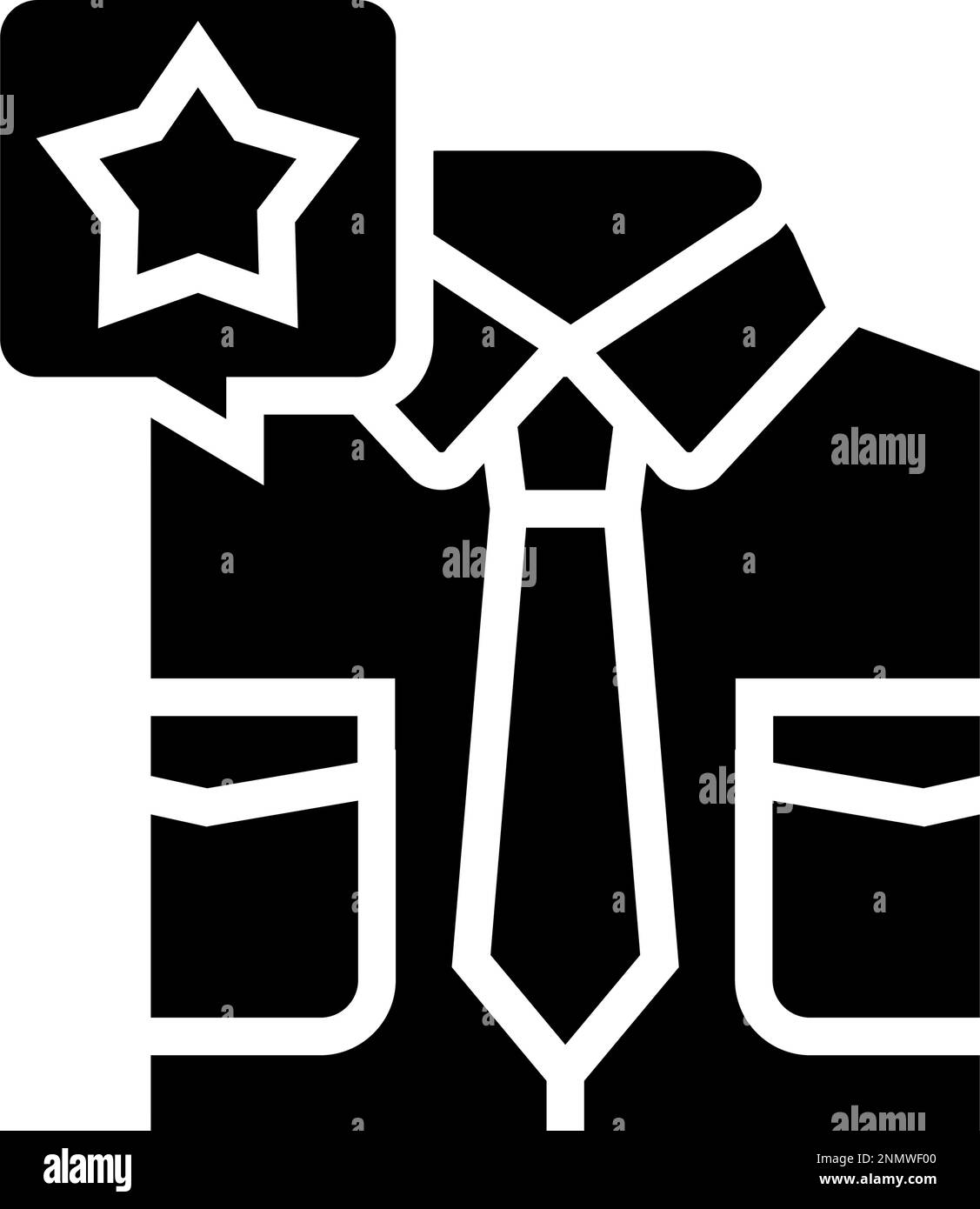 follow the dress code glyph icon vector illustration Stock Vector Image ...