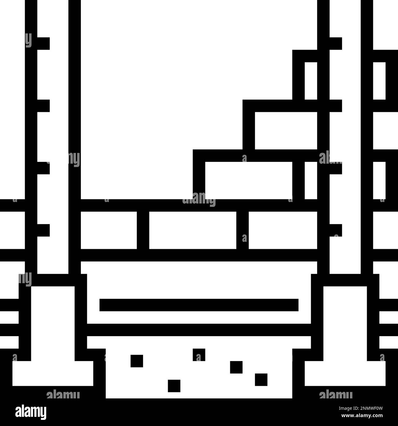 columns building structure line icon vector illustration Stock Vector ...