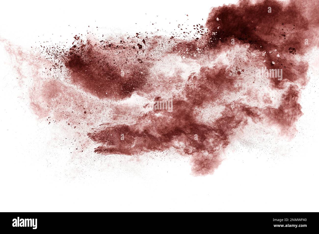Freeze motion of brown dust explosion.Stopping the movement of brown ...