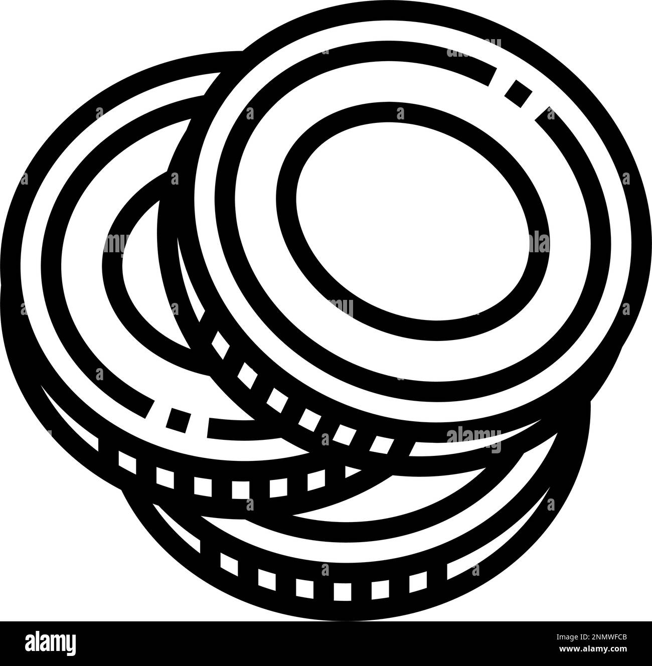 pile gold coin line icon vector illustration Stock Vector Image & Art ...