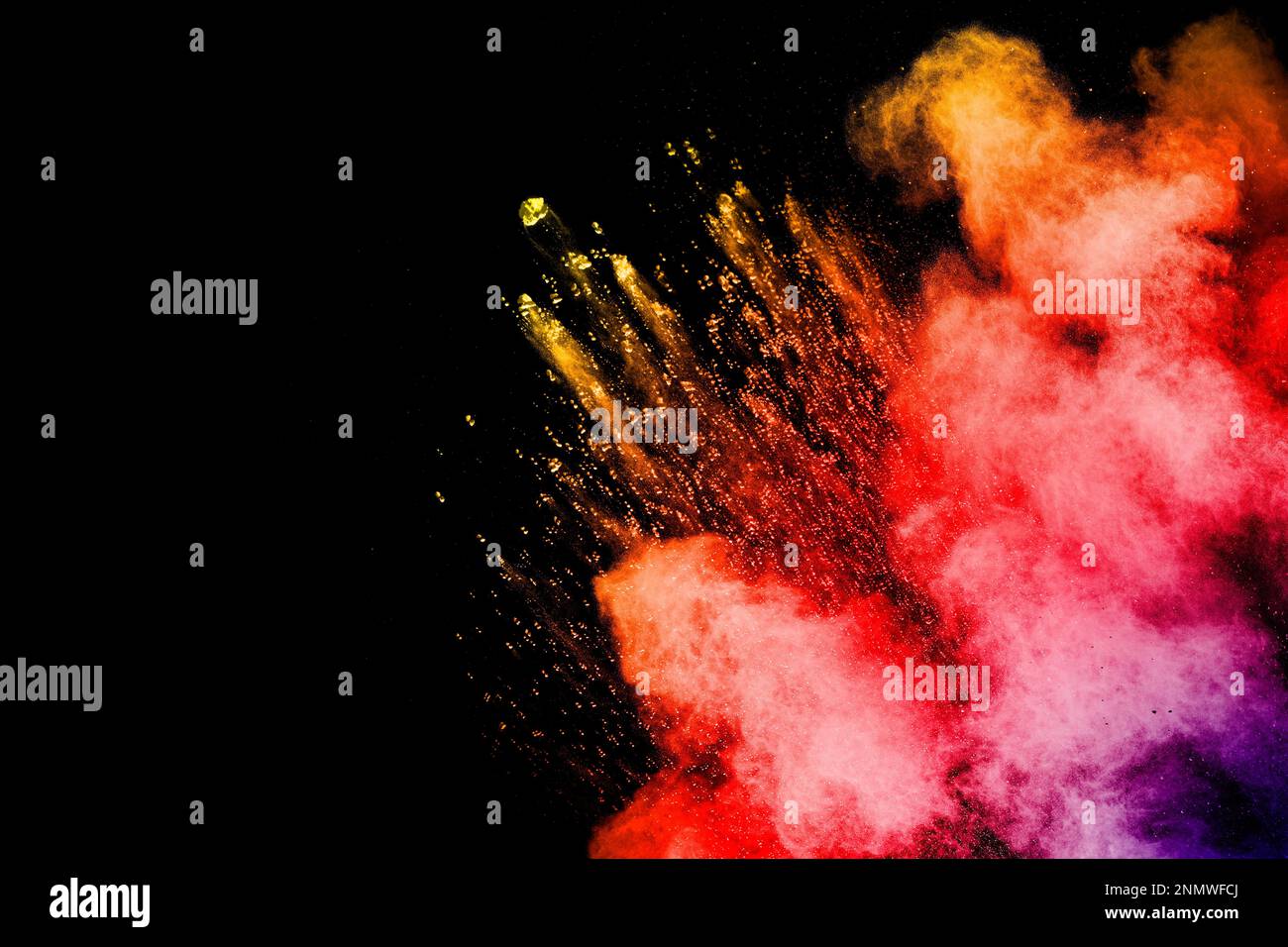 Colorful explosion for Holi powder.Abstract background of color ...
