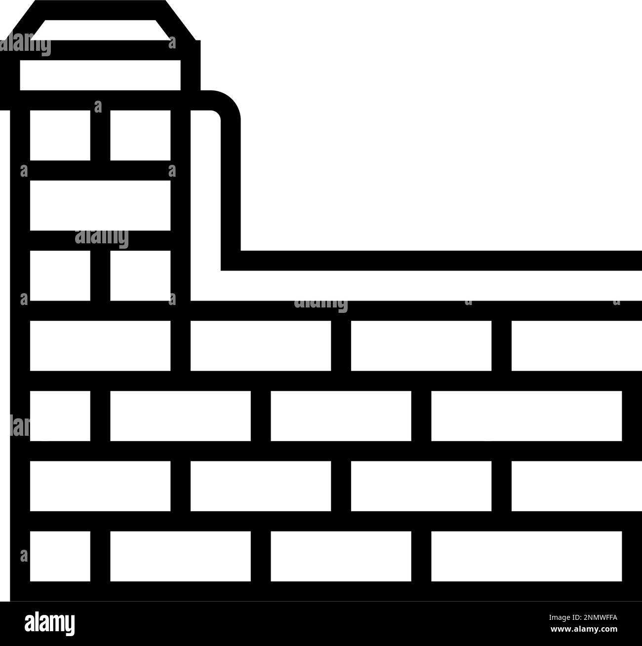waterproofing terrace building structure line icon vector illustration ...