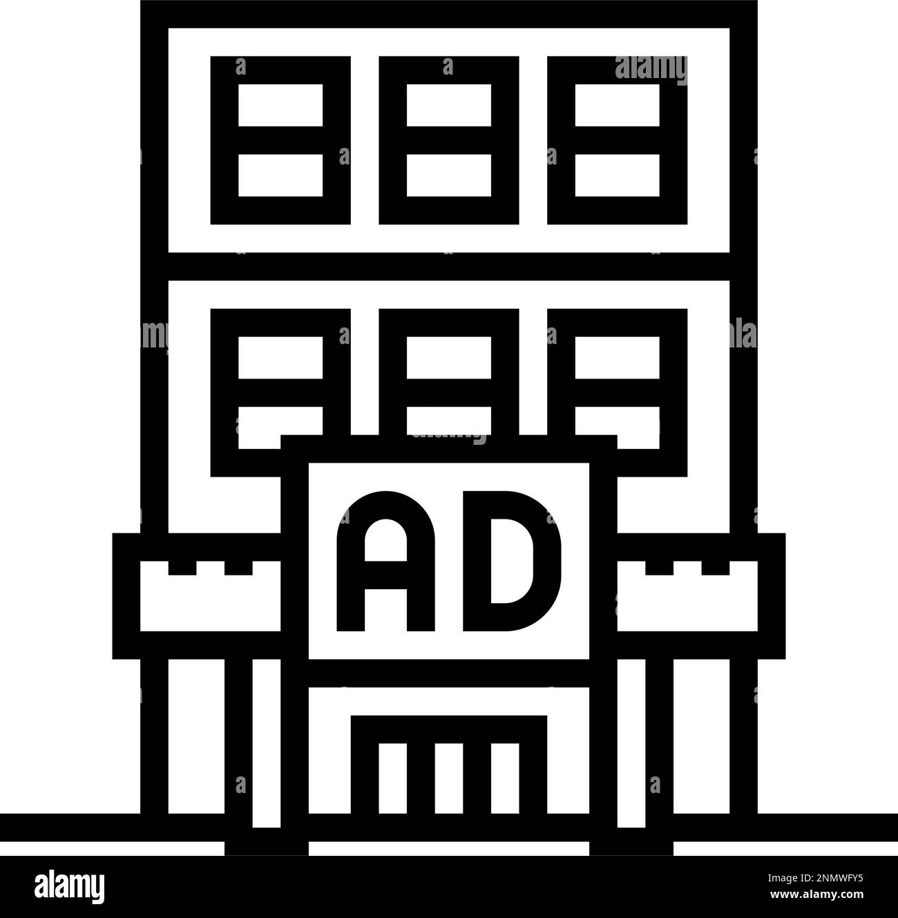 agency advertising line icon vector illustration Stock Vector Image ...