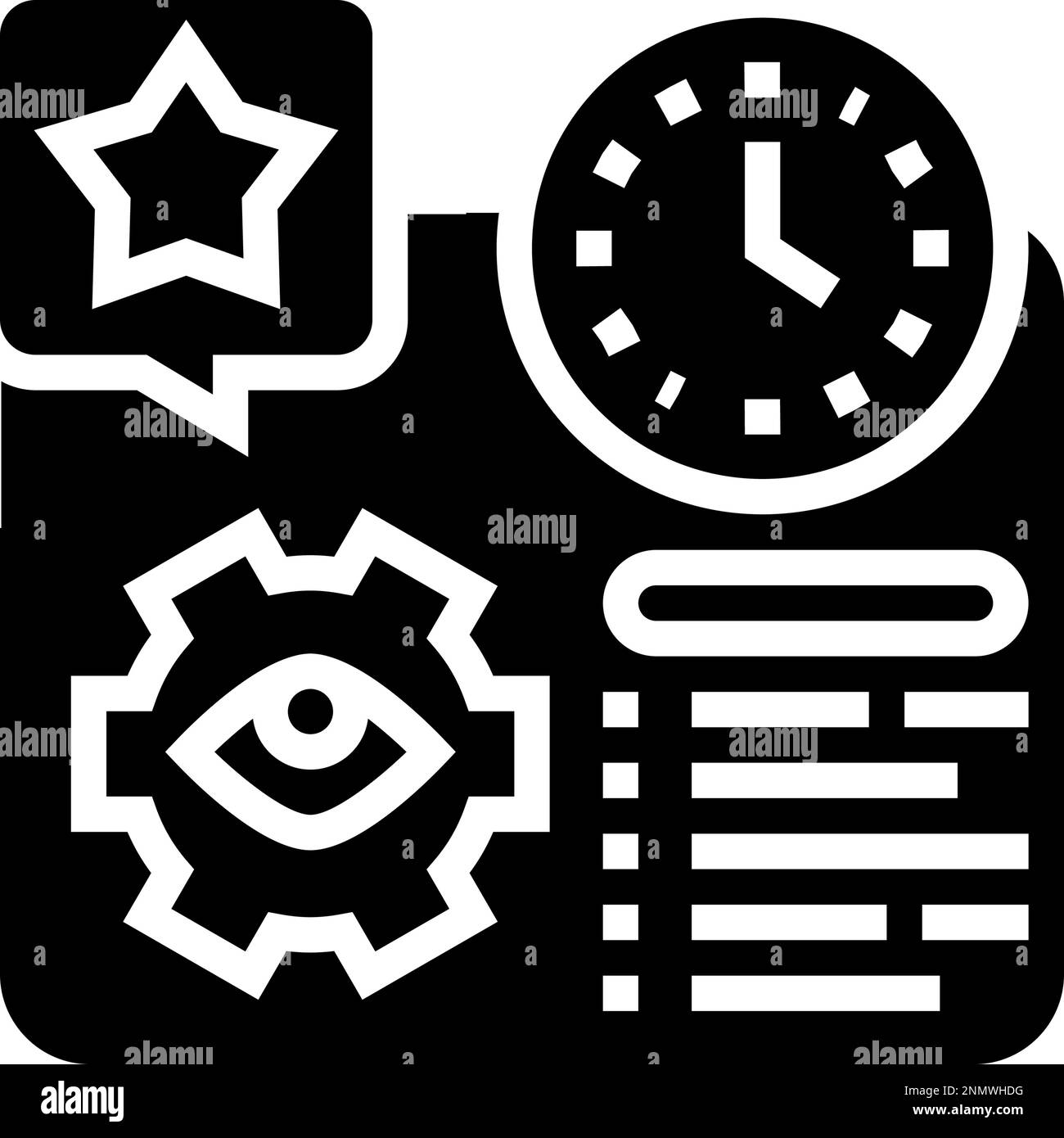 show your organization skills glyph icon vector illustration Stock ...