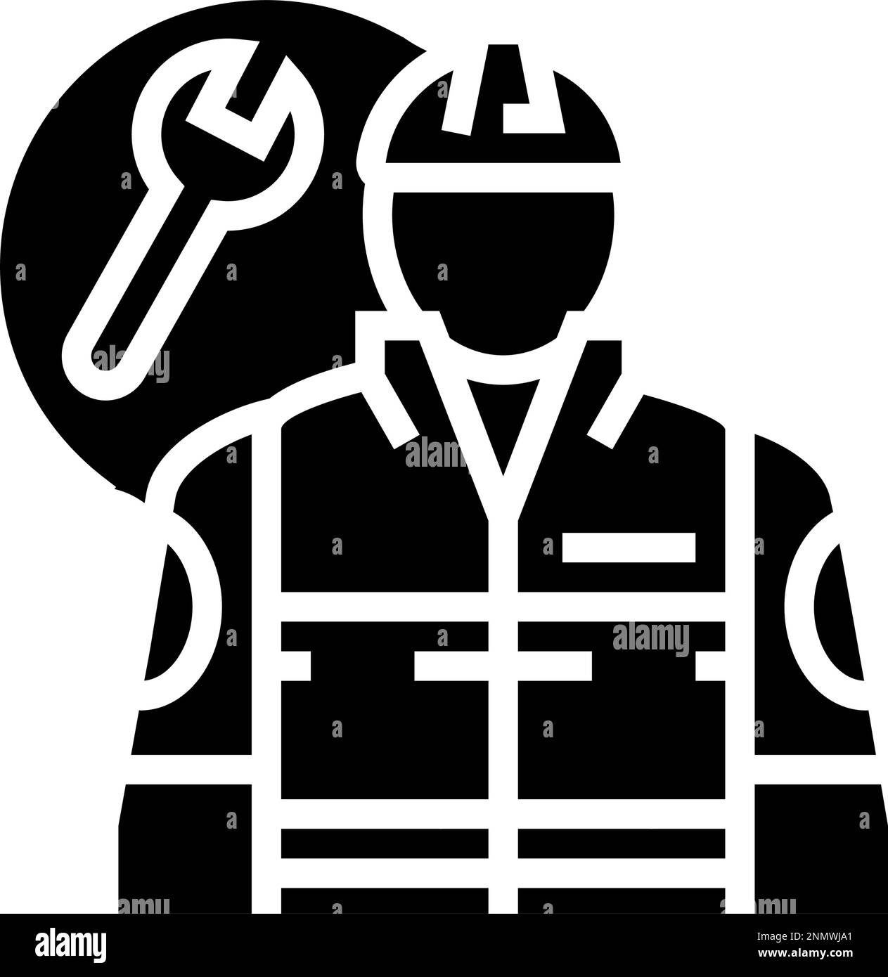 industrial engineer glyph icon vector illustration Stock Vector Image ...