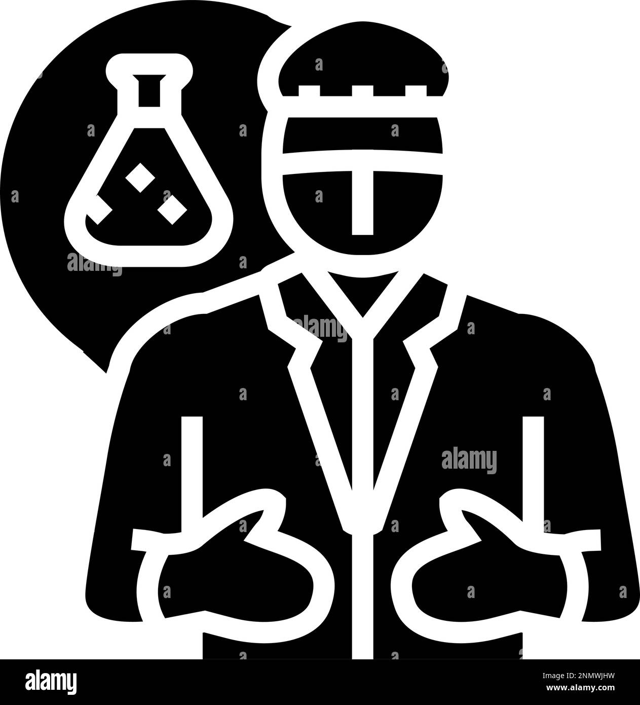 chemical engineer technology glyph icon vector illustration Stock ...