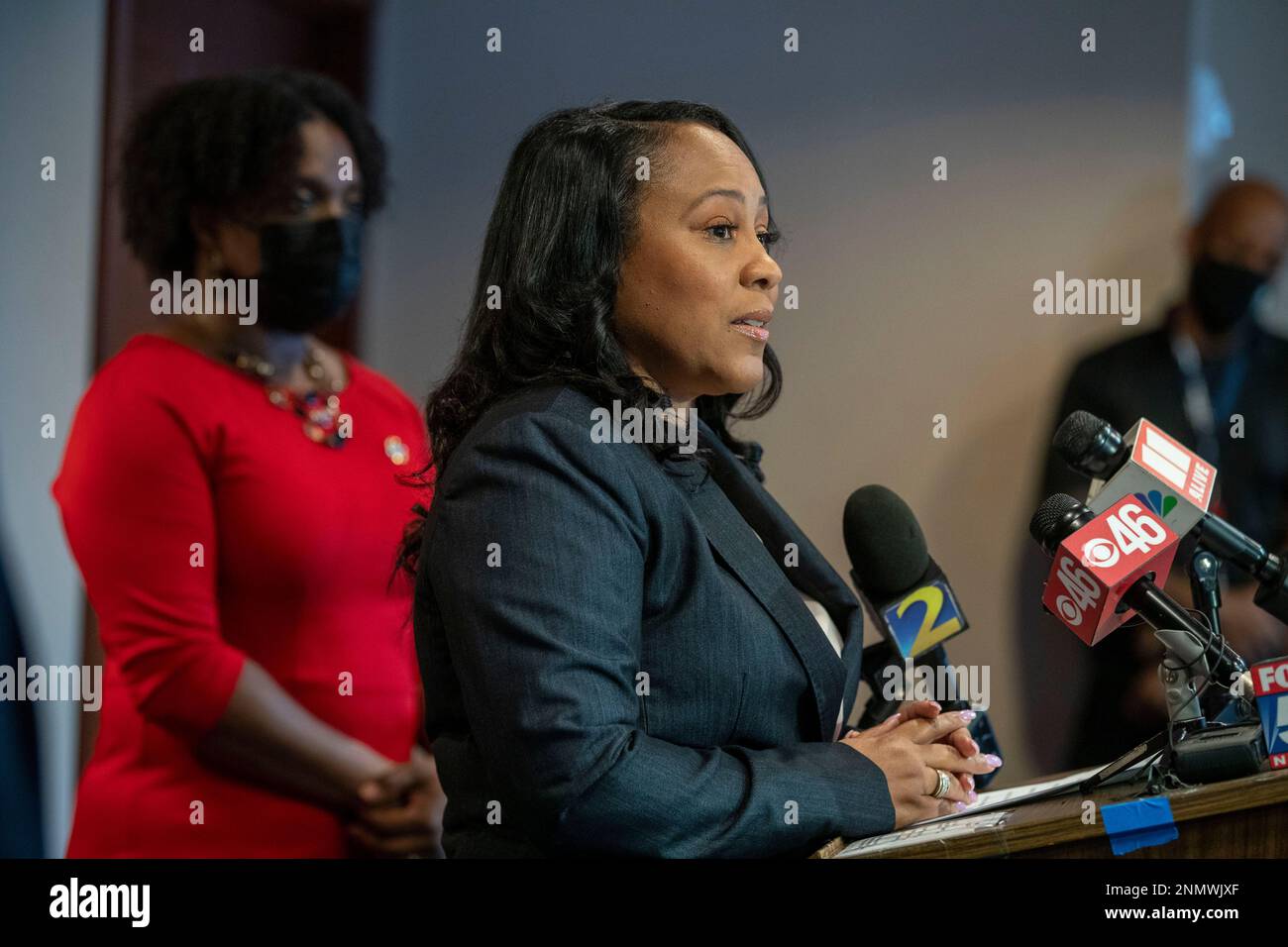 Fulton County District Attorney Fanni Willis speaks during a news ...
