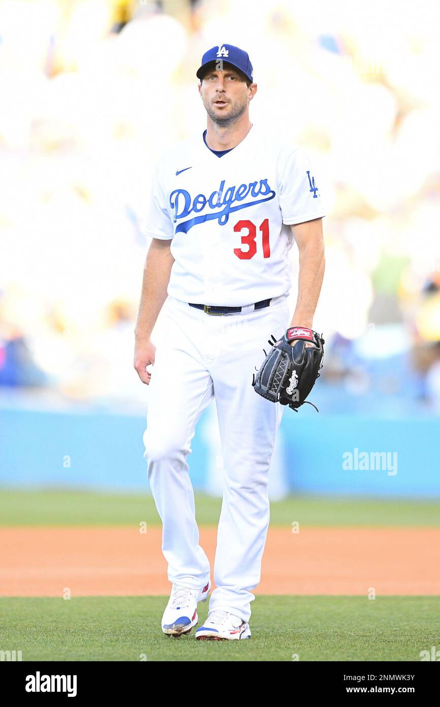 LOS ANGELES, CA - AUGUST 04: Los Angeles Dodgers pitcher Max Scherzer ...