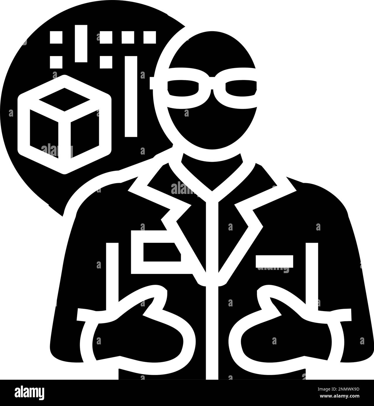 materials engineer technology glyph icon vector illustration Stock ...