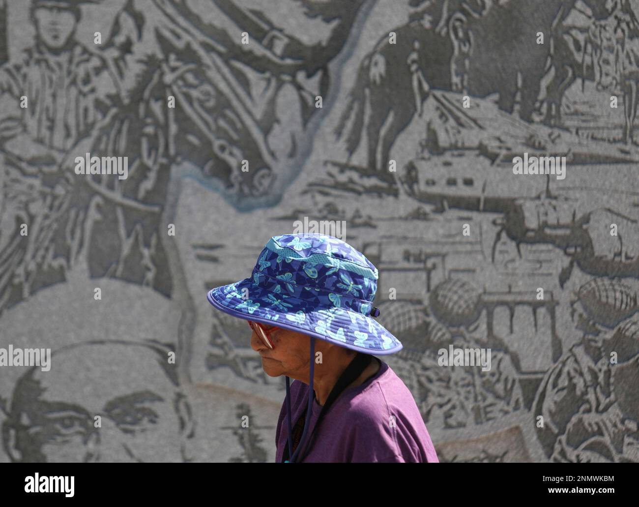 Elsa Cowboy of the Eastern Shoshone Tribe walks through the Path of ...