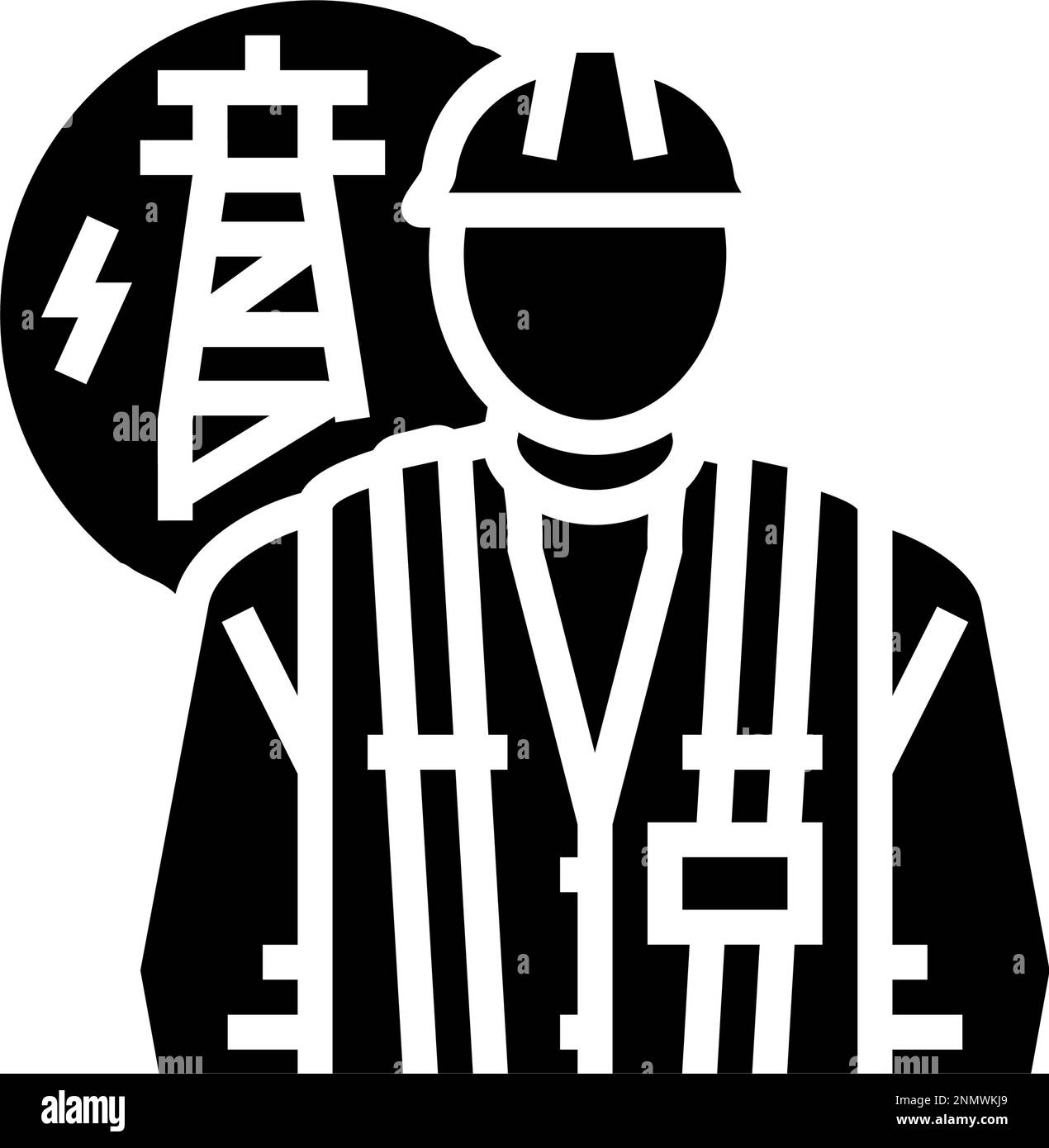 electrical engineer technology glyph icon vector illustration Stock ...