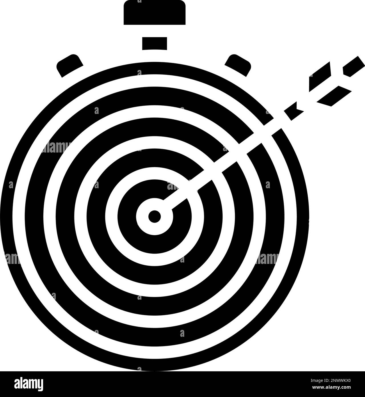 short term goals business glyph icon vector illustration Stock Vector ...