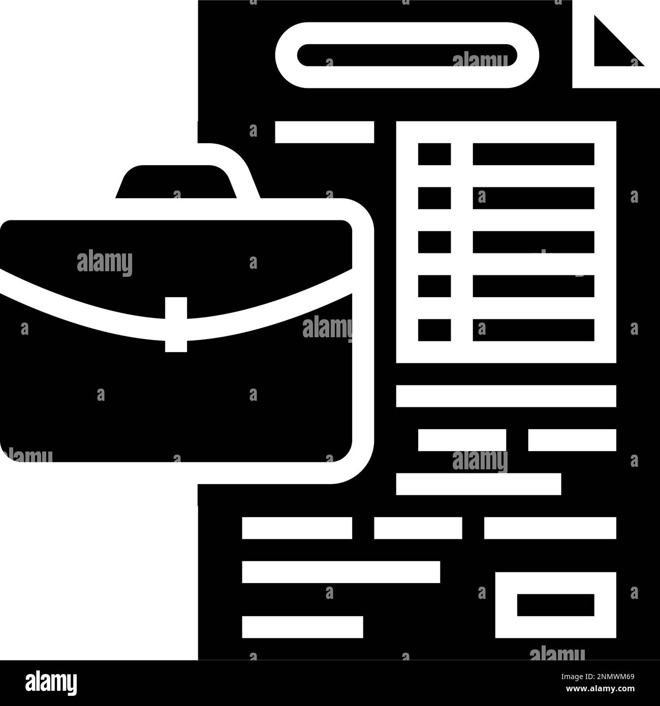 work document file glyph icon vector illustration Stock Vector Image ...