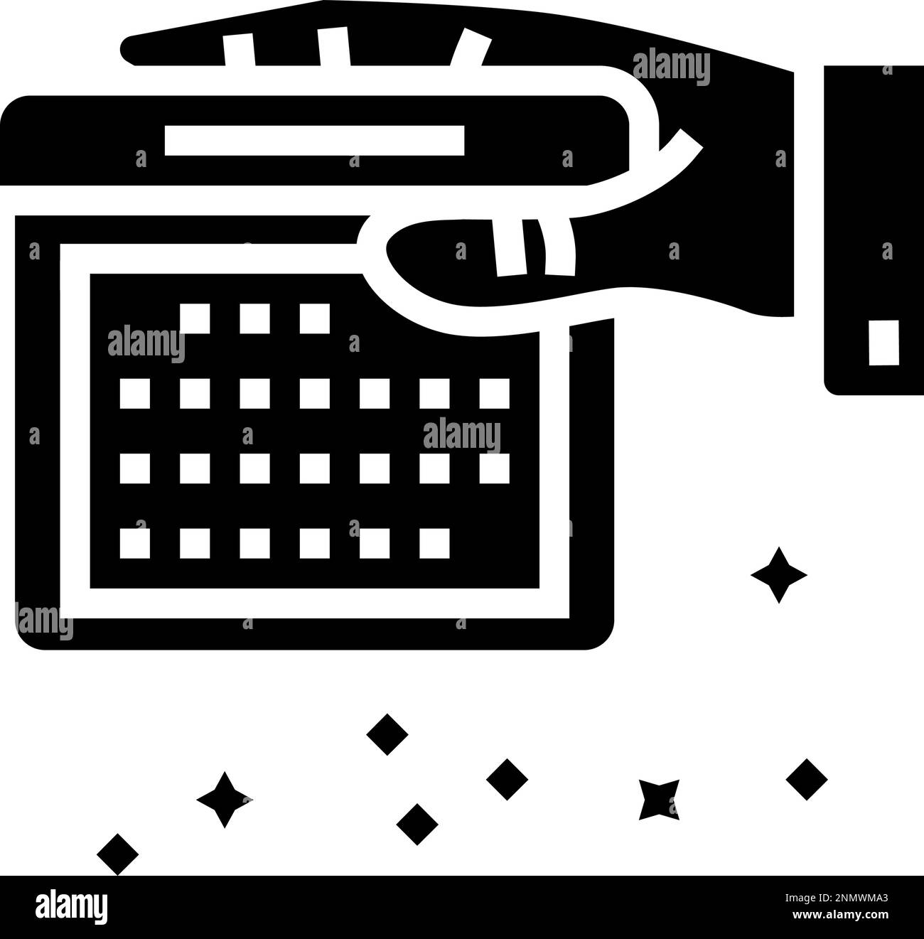 build a schedule glyph icon vector illustration Stock Vector Image ...