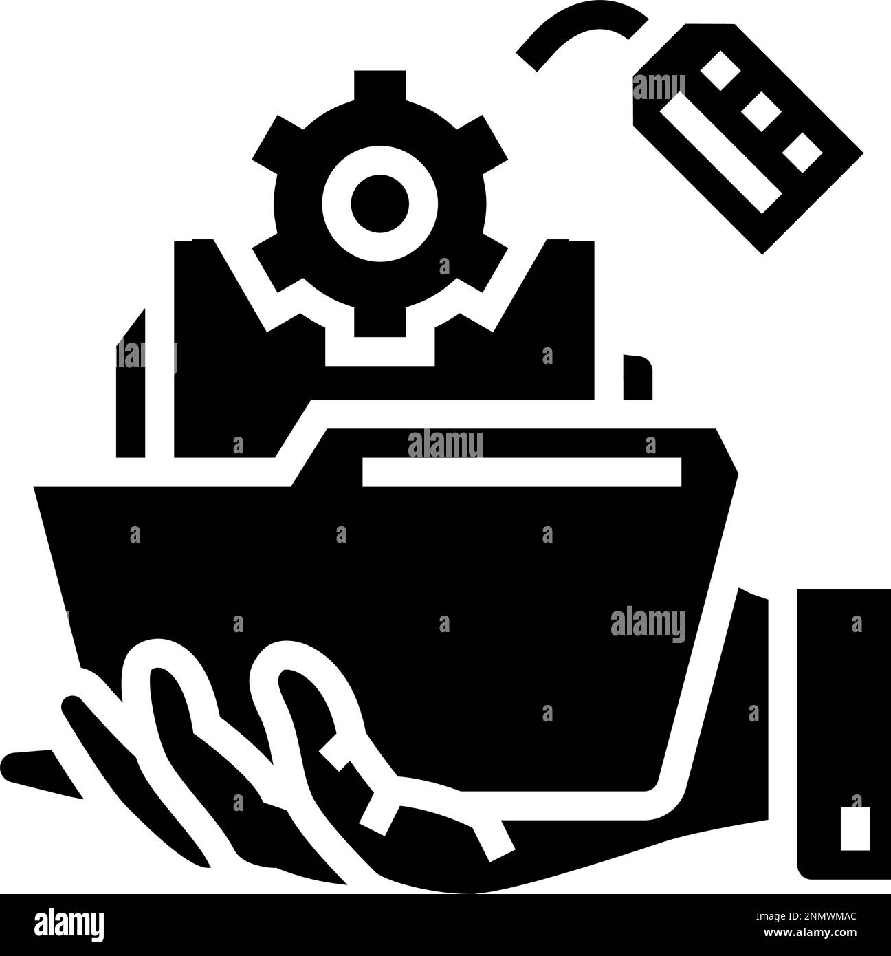 gain professional experience business glyph icon vector illustration ...